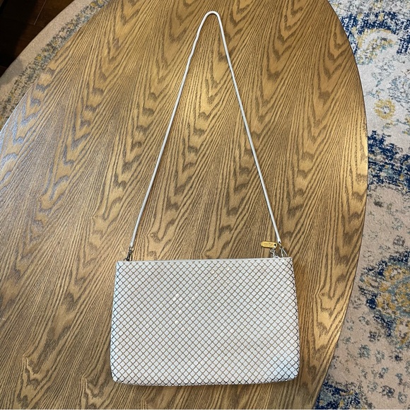 Lyrella | Bags | Vintage 8s Lyrella Taupe Metal Mesh Diamond Pattern ...